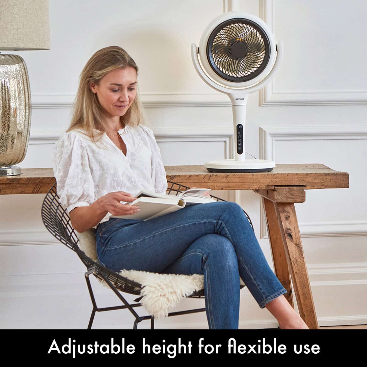 LUME Quiet Air Circulator Fan with Backlight - AirCraft Home
